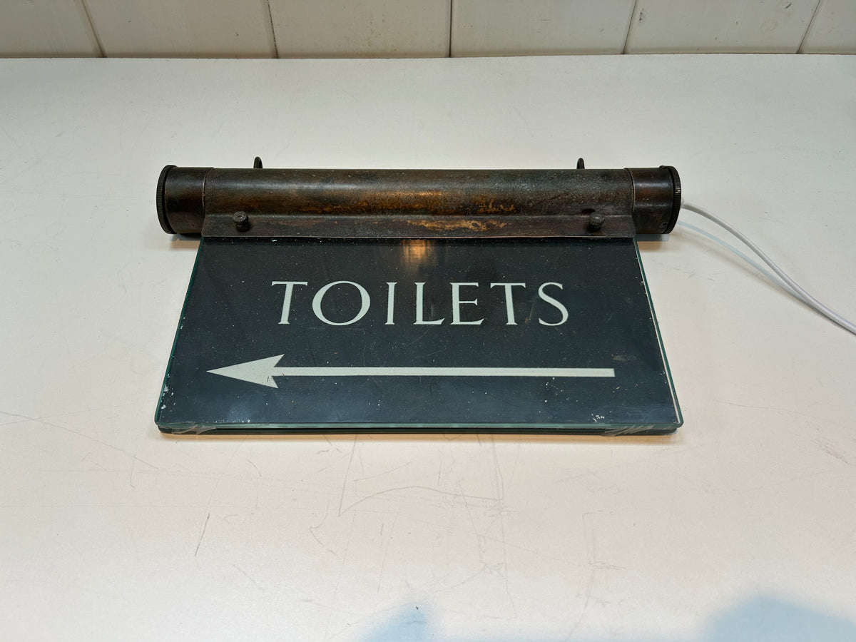 Double-Sided Vintage Illuminating Glass Toilet Sign C.1930 – stiffkey ...