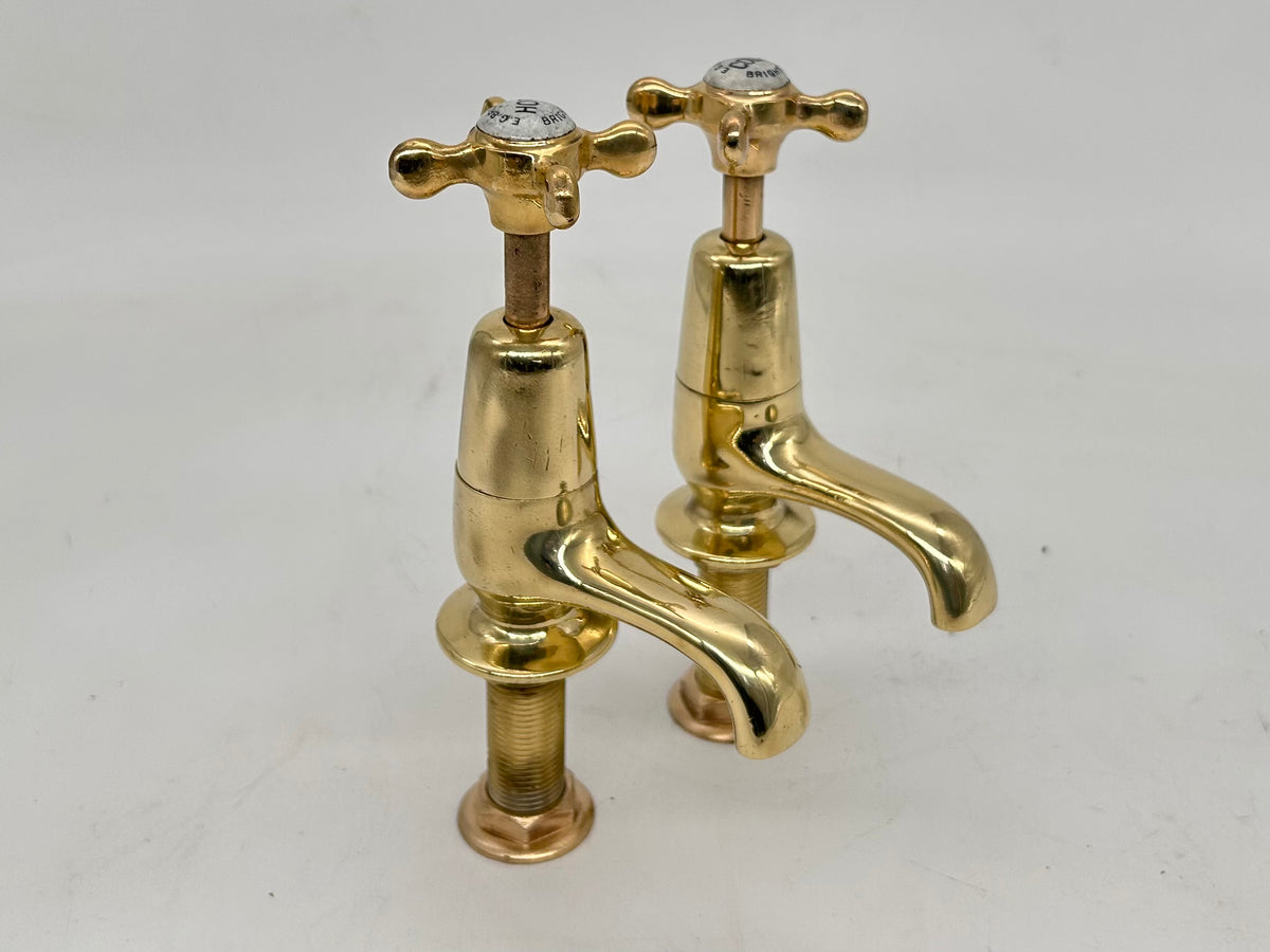 A Pair of Edwardian Basin Taps by E.G Brown Ltd, Brighton in Unsealed ...